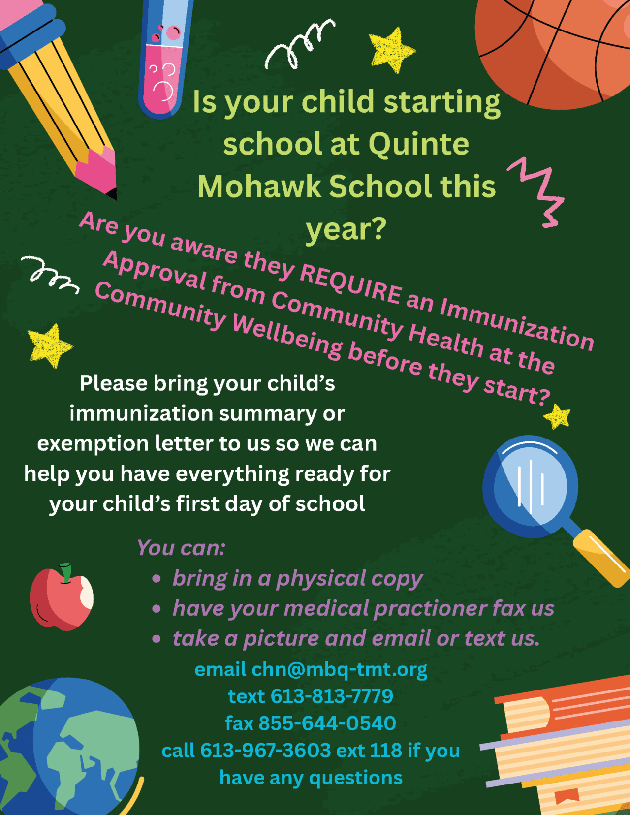 Back to School Vaccines | Mohawks of the Bay of Quinte